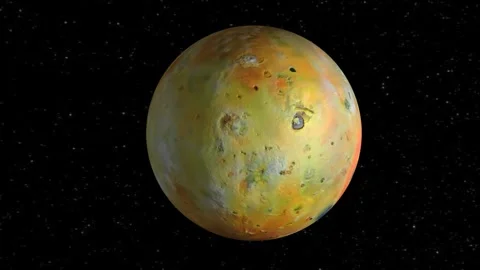 IO. The moon of Jupiter. 3d animation | Stock Video | Pond5