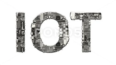 IOT text of technogenic metal scrap cyber details ~ Clip Art #169565307