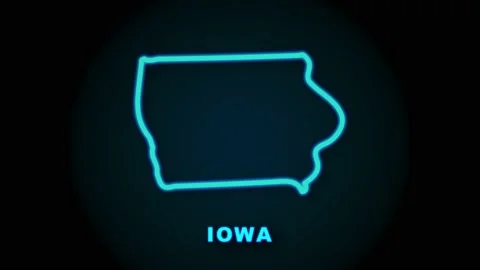 Iowa State Outline Stock Video Footage | Royalty Free Iowa State ...