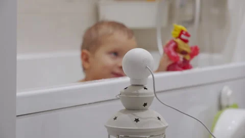 IP camera installed in bathroom to monit... | Stock Video | Pond5