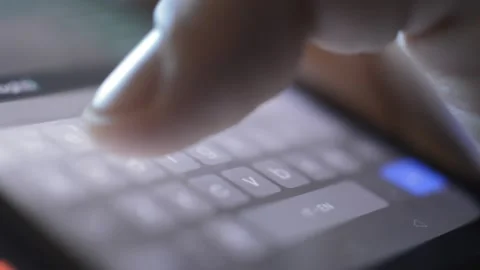 iphone typing in a blurred city night ba... | Stock Video | Pond5