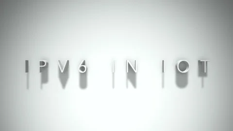 ipv6 in iot 3D title animation with shad... | Stock Video | Pond5