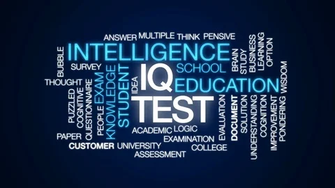 IQ test animated word cloud, text design... | Stock Video | Pond5