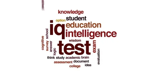 IQ test animated word cloud, text design... | Stock Video | Pond5