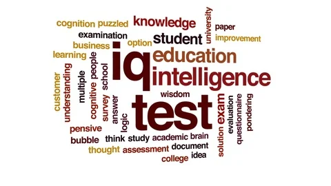 IQ test animated word cloud, text design... | Stock Video | Pond5