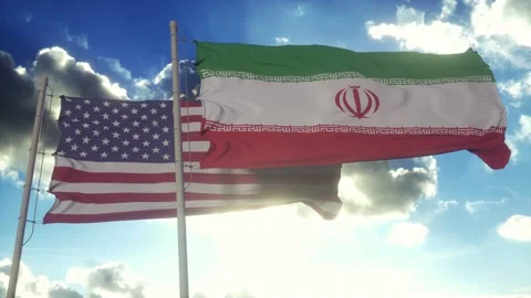 Us Iran Flag Stock Footage ~ Royalty Free Stock Videos | Pond5
