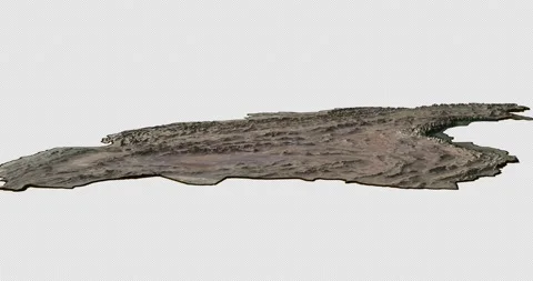 Iran east to west map with 3d relief 4K ... | Stock Video | Pond5