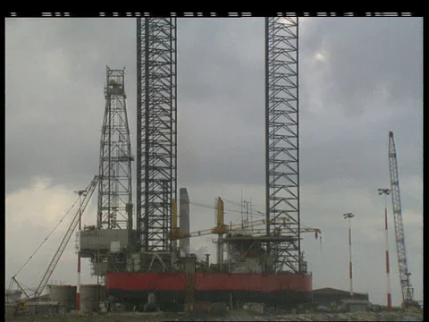 IRAN: IRAN COMPLETES OIL RIG FOR CASPIAN... | Stock Video | Pond5