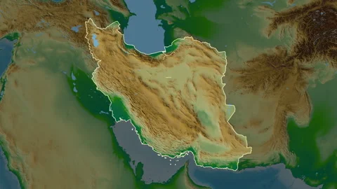 Iran physical map