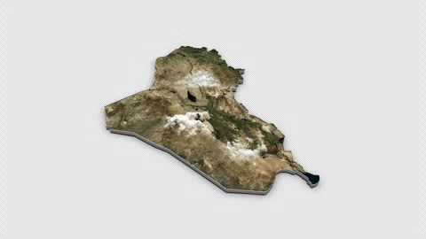 Iraq 3D Country Map Animation Transparen... | Stock Video | Pond5