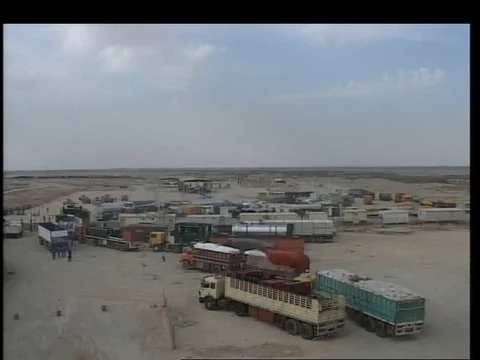 IRAQ: Dusty Iraqi border post tries to s... | Stock Video | Pond5