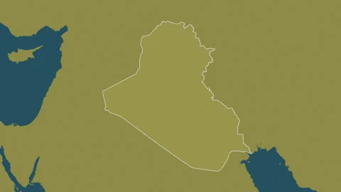 Iraq map - drive. Border. Pattern. | Stock Video | Pond5