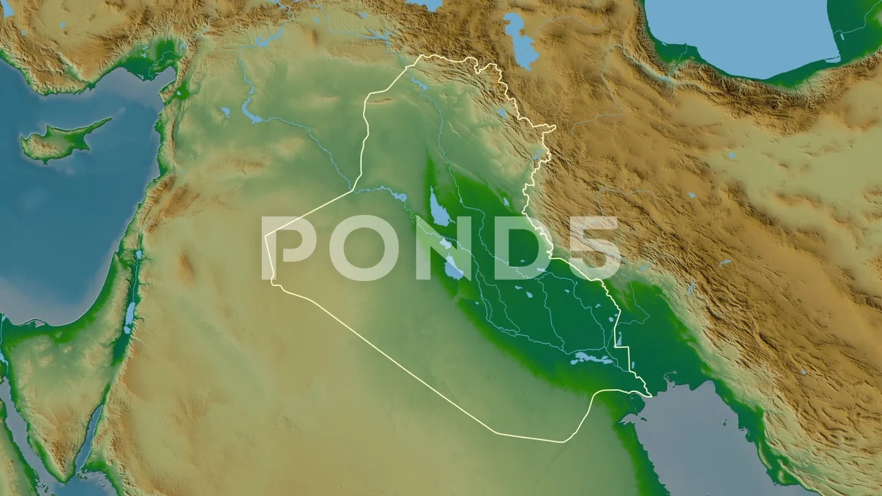 Physical Map Of Iraq