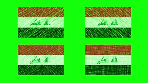 Iraq Scribble Animation on Green Screen ... | Stock Video | Pond5