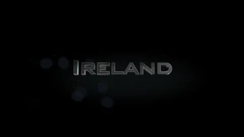 Ireland 3D title word made with metal an... | Stock Video | Pond5
