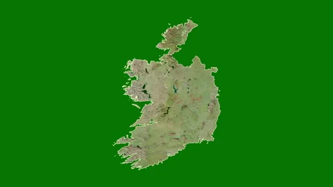 Ireland map - cartoon. Regions. Satellit... | Stock Video | Pond5