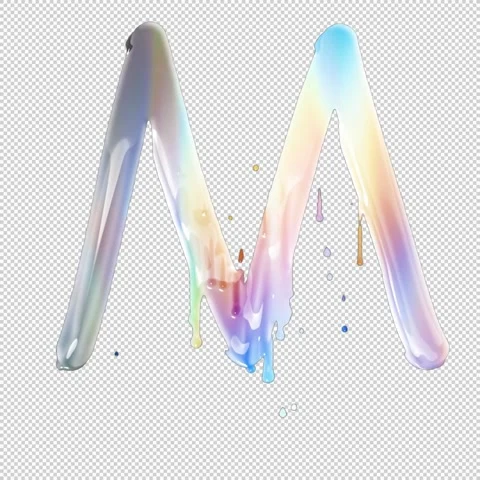 Iridescent paint dripping typeface lette... | Stock Video | Pond5