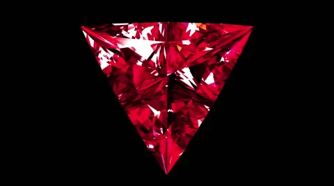 Iridescent Ruby Triangle Cut. Looped. Al... | Stock Video | Pond5