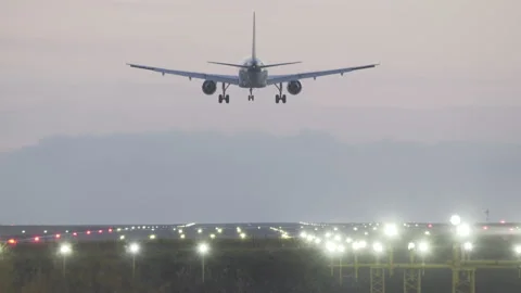 Airbus A320 Landing Stock Video Footage | Royalty Free Airbus A320 ...