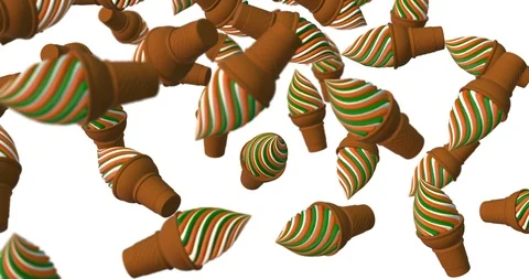 irish ice cream cone falling | Stock Video | Pond5
