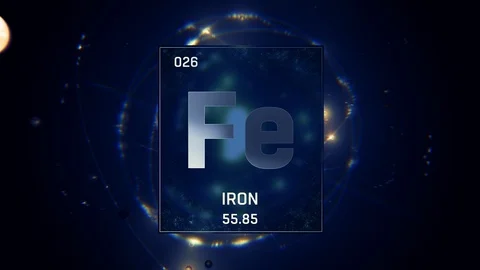 Iron as Element 26 of the Periodic Table... | Stock Video | Pond5