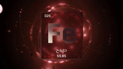 Iron as Element 26 of the Periodic Table... | Stock Video | Pond5