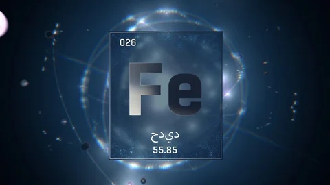 Iron as Element 26 of the Periodic Table... | Stock Video | Pond5