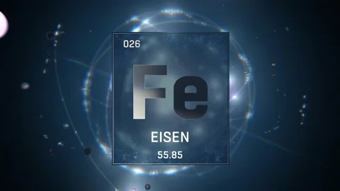Iron as Element 26 of the Periodic Table... | Stock Video | Pond5