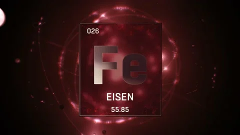 Iron as Element 26 of the Periodic Table... | Stock Video | Pond5