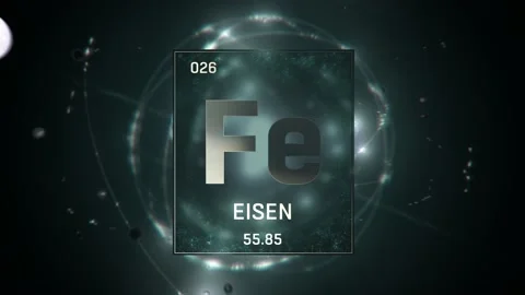 Iron as Element 26 of the Periodic Table... | Stock Video | Pond5