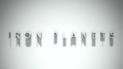 iron planets 3D title animation white te... | Stock Video | Pond5