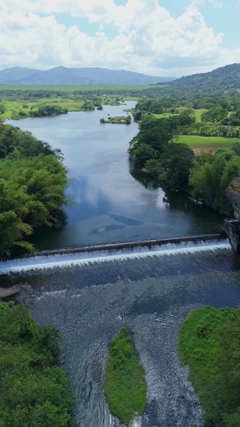 Irrigation System of Yuna River in Cotu ... | Stock Video | Pond5