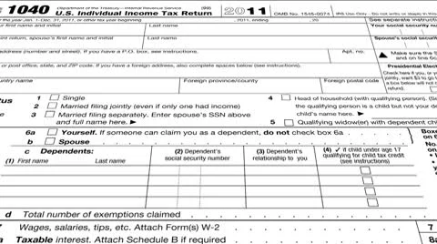 IRS Tax Form 1040 Animation | Stock Video | Pond5