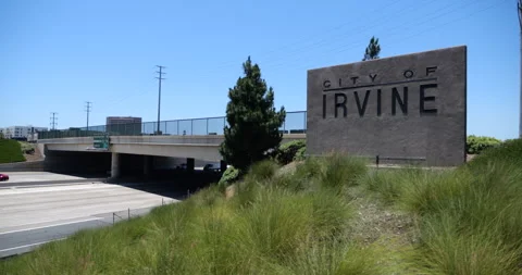 Irvine California Public Welcome Sign | Stock Video | Pond5