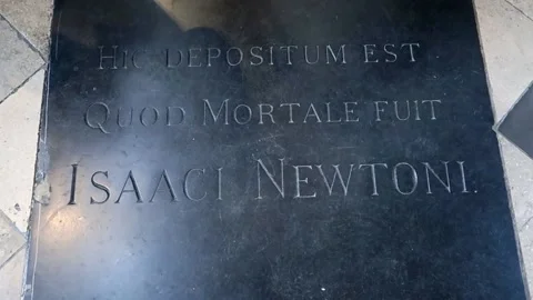 Isaac Newton grave located inside of Wes... | Stock Video | Pond5