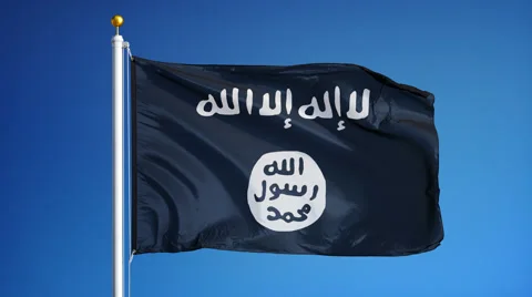 ISIS flag in slow motion seamlessly loop... | Stock Video | Pond5