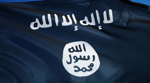 ISIS flag in slow motion seamlessly loop... | Stock Video | Pond5