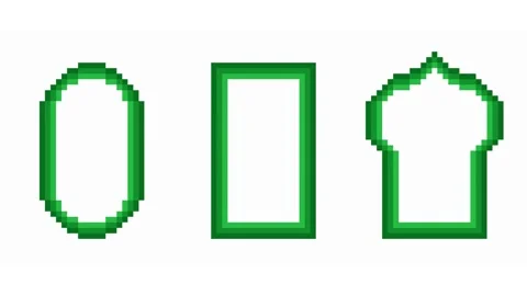 islamic frame background pixel animation... | Stock Video | Pond5
