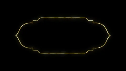 islamic gold frame animated oval frame r... | Stock Video | Pond5