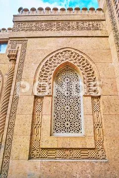 Islamic patterns on facade of Manial Palace mosque, Cairo, Egypt ~ Hi ...