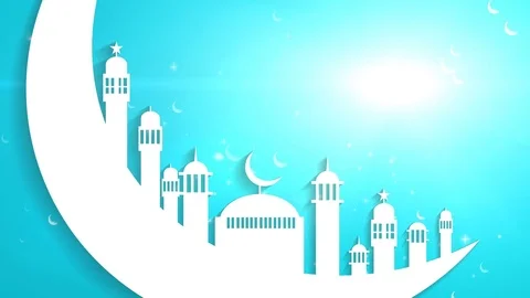 Islamic ramadan in white moon shape,dust... | Stock Video | Pond5