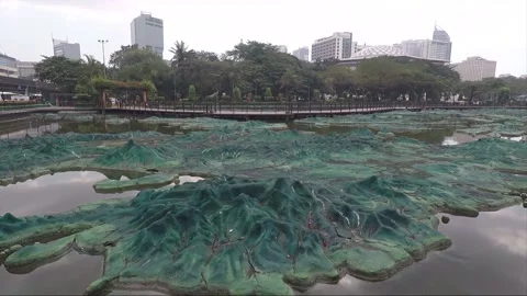 Islands Relief Map, Rizal Luneta Park, M... | Stock Video | Pond5