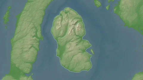 Isle of Arran Island. Physical map. Zoom | Stock Video | Pond5