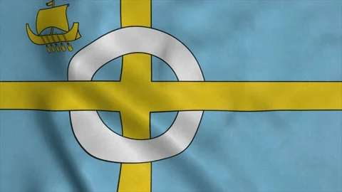 Isle of Skye flag, Scotland waving in th... | Stock Video | Pond5