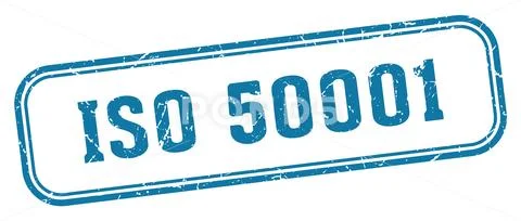 Iso 50001 stamp. iso 50001 rectangular stamp on white background ...