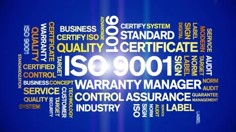 ISO 9001 animated word cloud,design anim... | Stock Video | Pond5