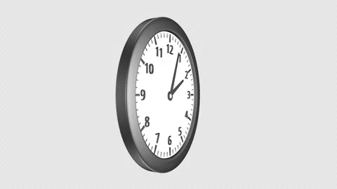 Isolated 3D Clock Animation, with Alpha ... | Stock Video | Pond5