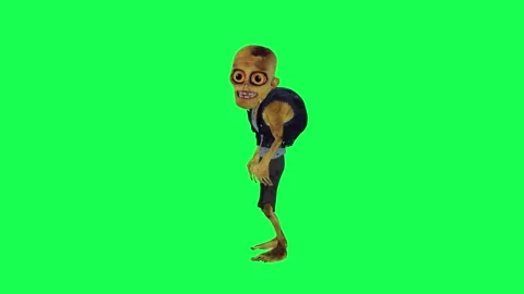 Isolated 3D zombie on green screen shoot... | Stock Video | Pond5
