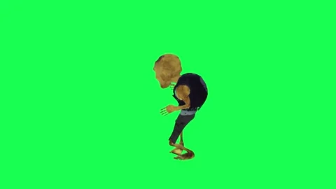 Isolated 3d zombie green screen dancing ... | Stock Video | Pond5