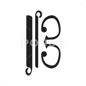Isolated alto and tenor clef musical note: Graphic #97962097